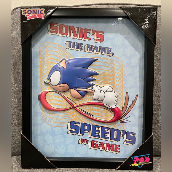 Sega | Wall Decor | Rare Pop Frame Sonic The Hedgehog Sega | Poshmark